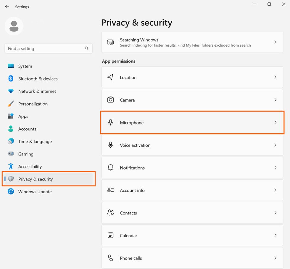 Setup VoiceMeeter with Windows 11: Disable Mic Privacy | VOICEMEETER by ...