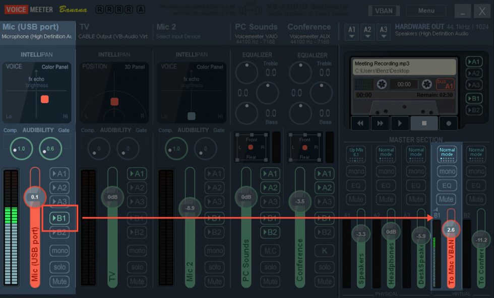 How to share your PC Mic to a Mac | VOICEMEETER by VB-AUDIO