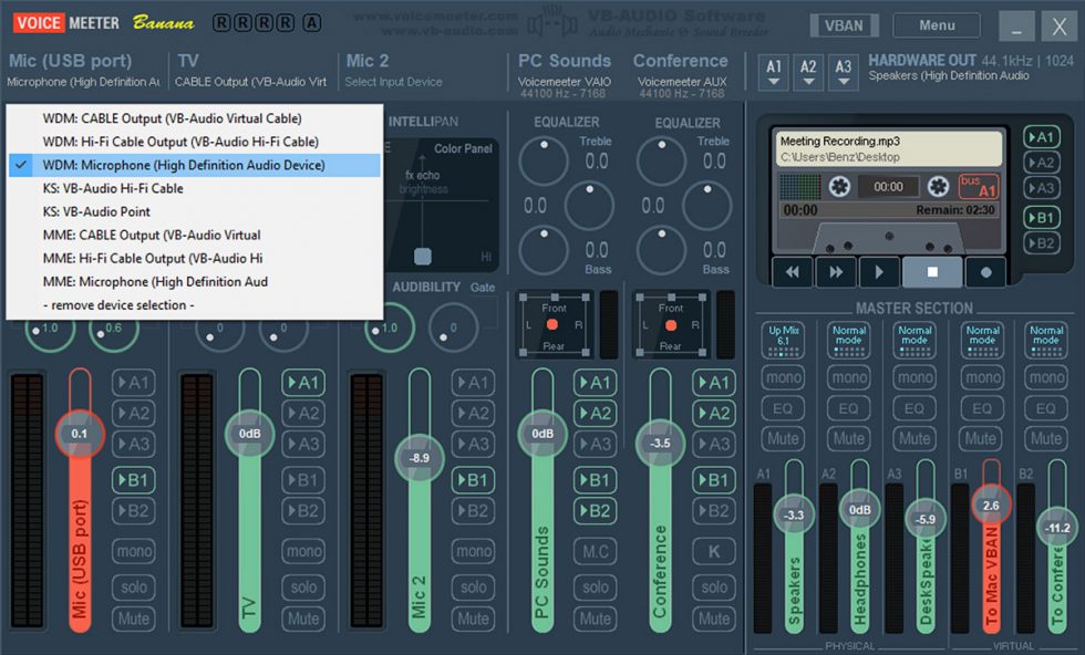 How to share your PC Mic to a Mac | VOICEMEETER by VB-AUDIO